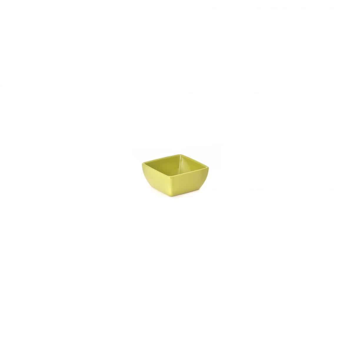 Green Extra Small Square Bowl - 9cm - Primeware Ceramics