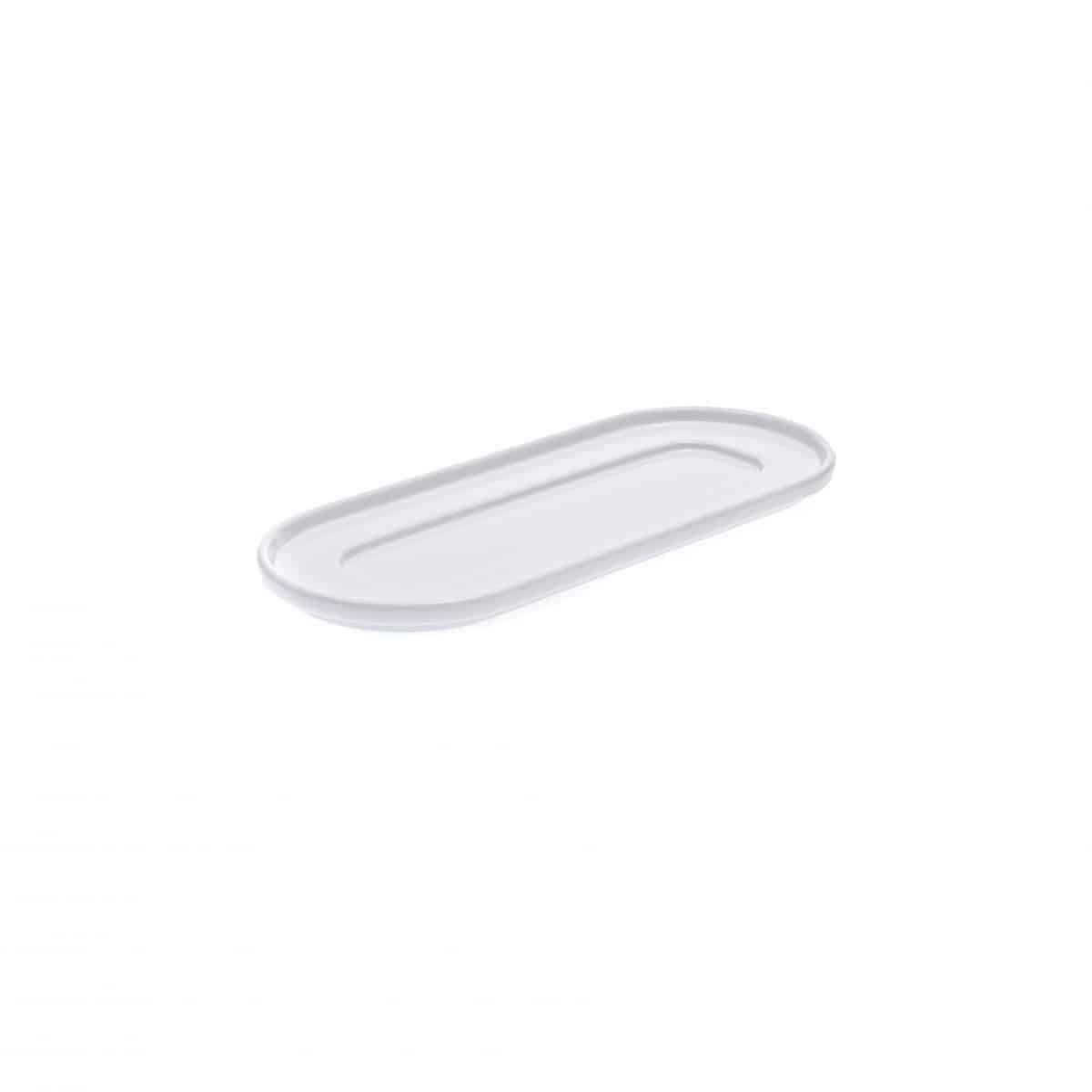 White Medium Oval Lid - 38cm - Primeware Ceramics