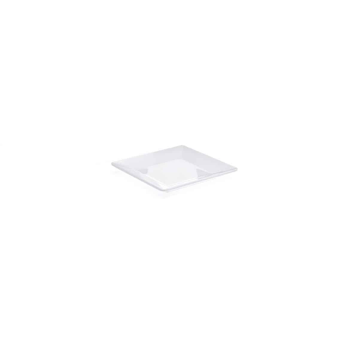 White Extra Small Square Platter - 18cm - Primeware Ceramics