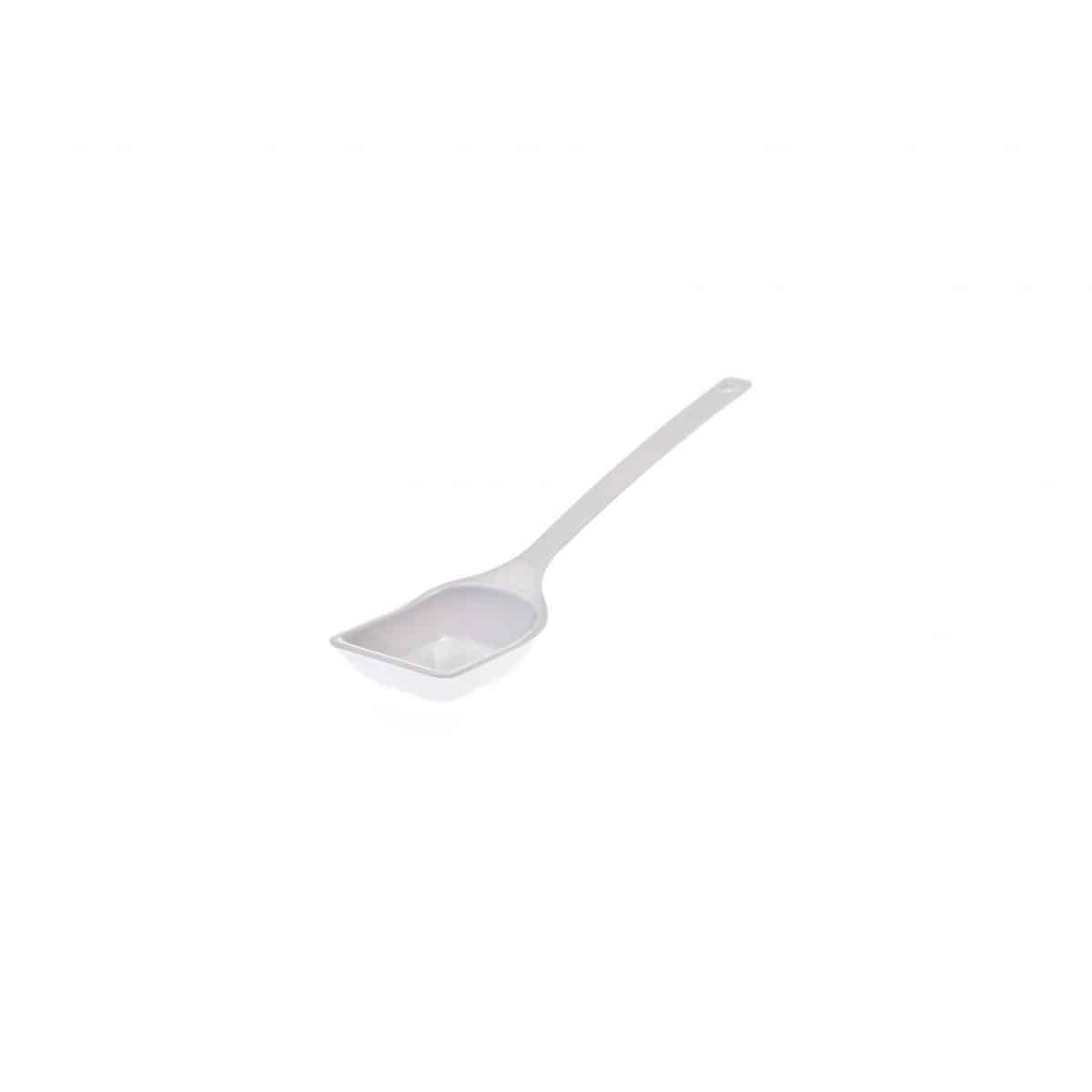 White Square Serving Spoon - Primeware Ceramics